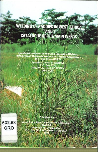 Weeding of Paddy-Fields in West Africa and Catalogue of the Main Weeds ...
