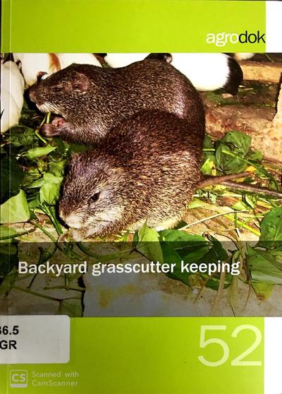 Backyard Grasscutter Keeping | ECHOcommunity.org