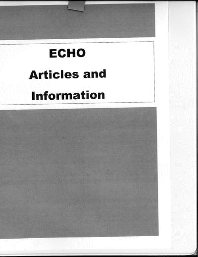 ECHO Articles and Information | ECHOcommunity.org