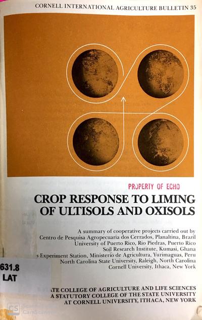 Crop Response to Liming of Ultisols & Oxisols | ECHOcommunity.org