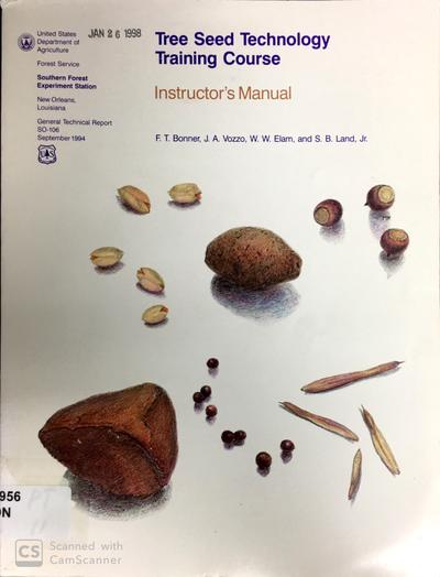 Tree Seed Technology Training Course: Instructor's Manual ...
