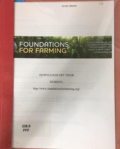 Foundations for Farming | ECHOcommunity.org