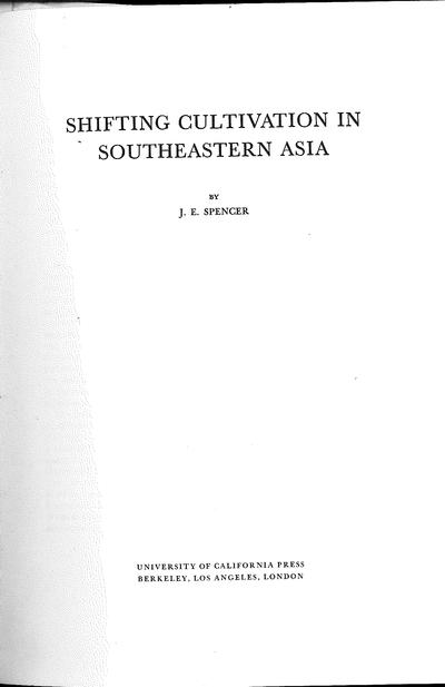 Shifting Cultivation in Southeastern Asia | ECHOcommunity.org