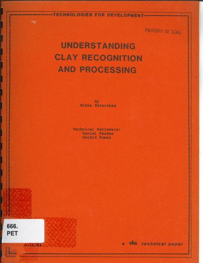 Understanding clay recognition and processing | ECHOcommunity.org