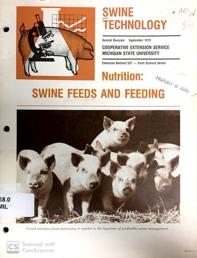 Nutrition: Swine Feeds and Feeding | ECHOcommunity.org