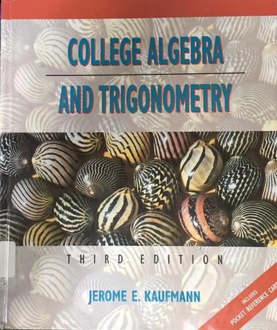 College algebra and trigonometry | ECHOcommunity.org