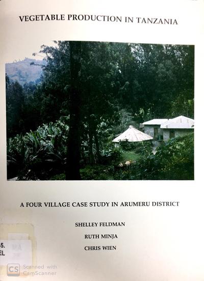 Vegetable Production in Tanzania: a Four Village Case Study in Arumeru ...