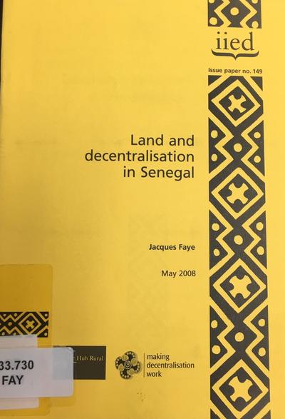 Land and Decentralisation in Senegal | ECHOcommunity.org