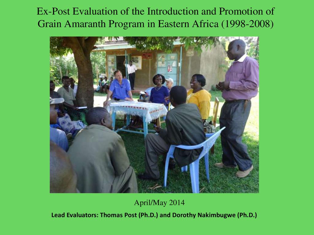 Lessons learned from an ex-post evaluation of the introduction and promotion of grain amaranth ...