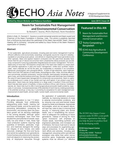 Asia Note Issue #24 | ECHOcommunity.org